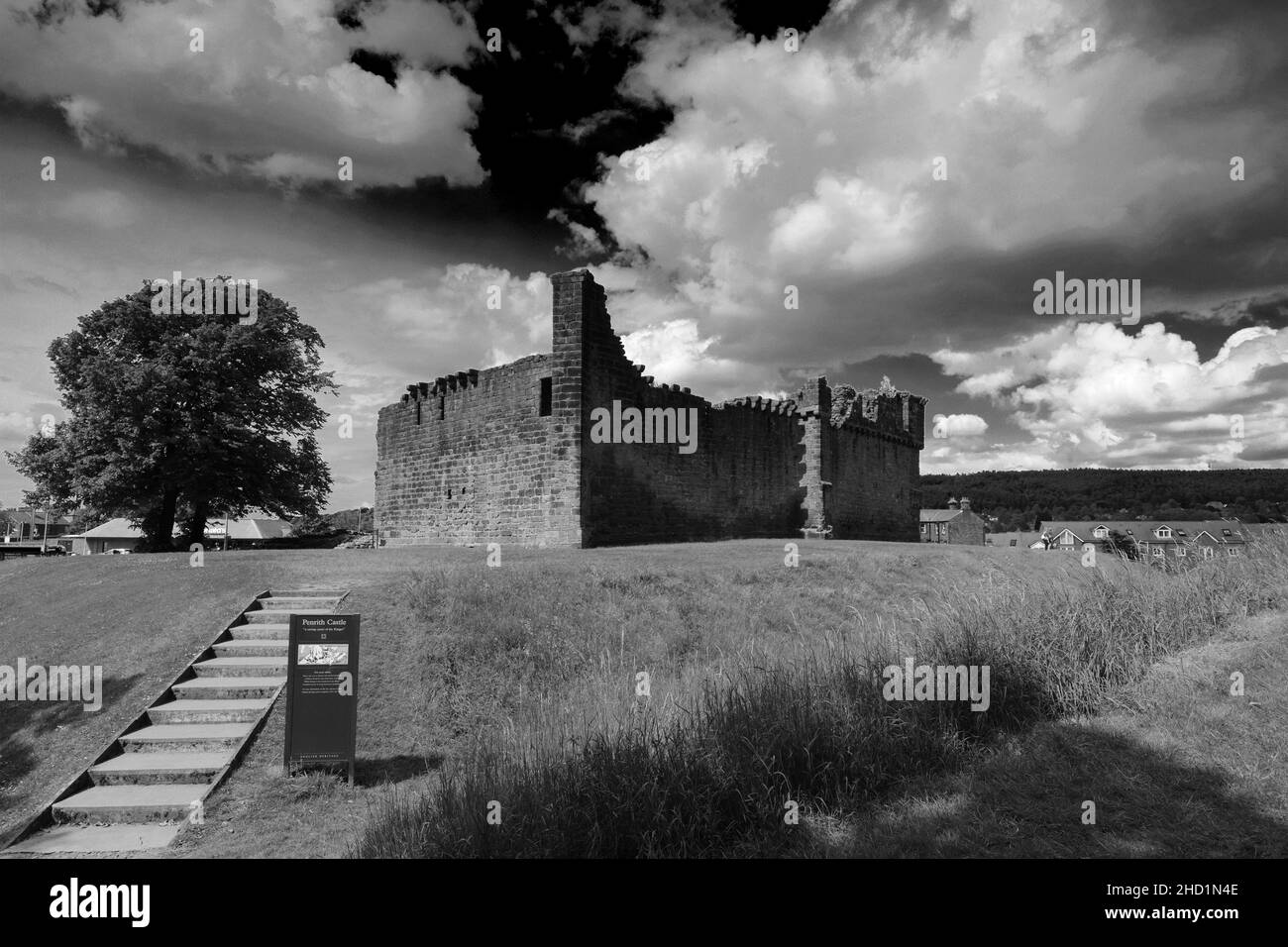 View of Penrith Castle, Penrith town, Cumbria, England, UK Stock Photo ...