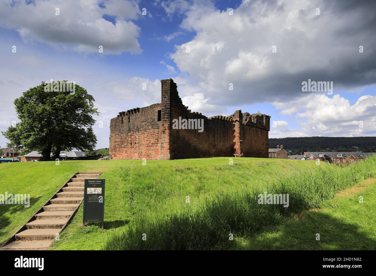 View of Penrith Castle, Penrith town, Cumbria, England, UK Stock Photo ...