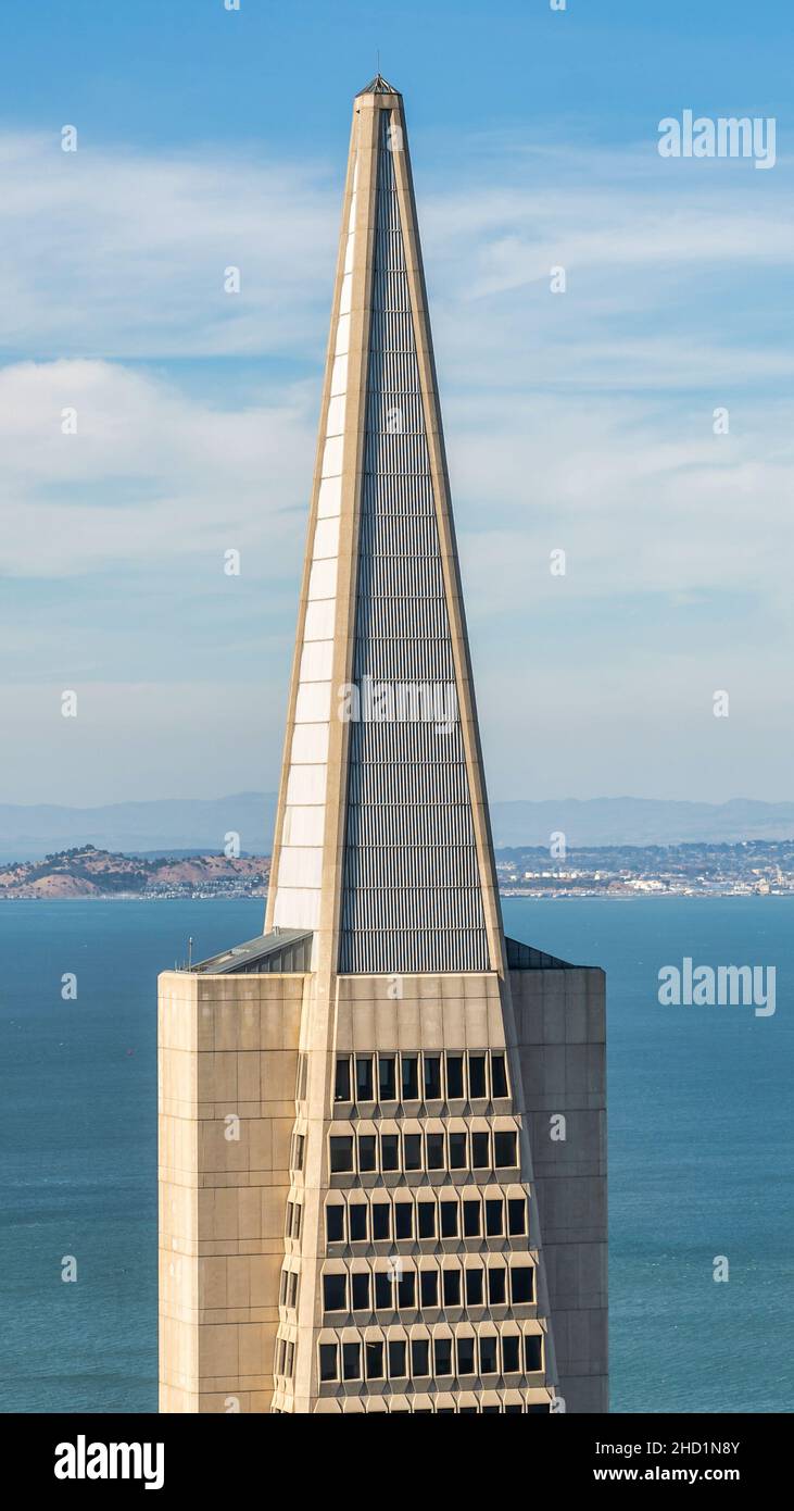 San Francisco, California, USA - August 2019: Transamerica Pyramid ...