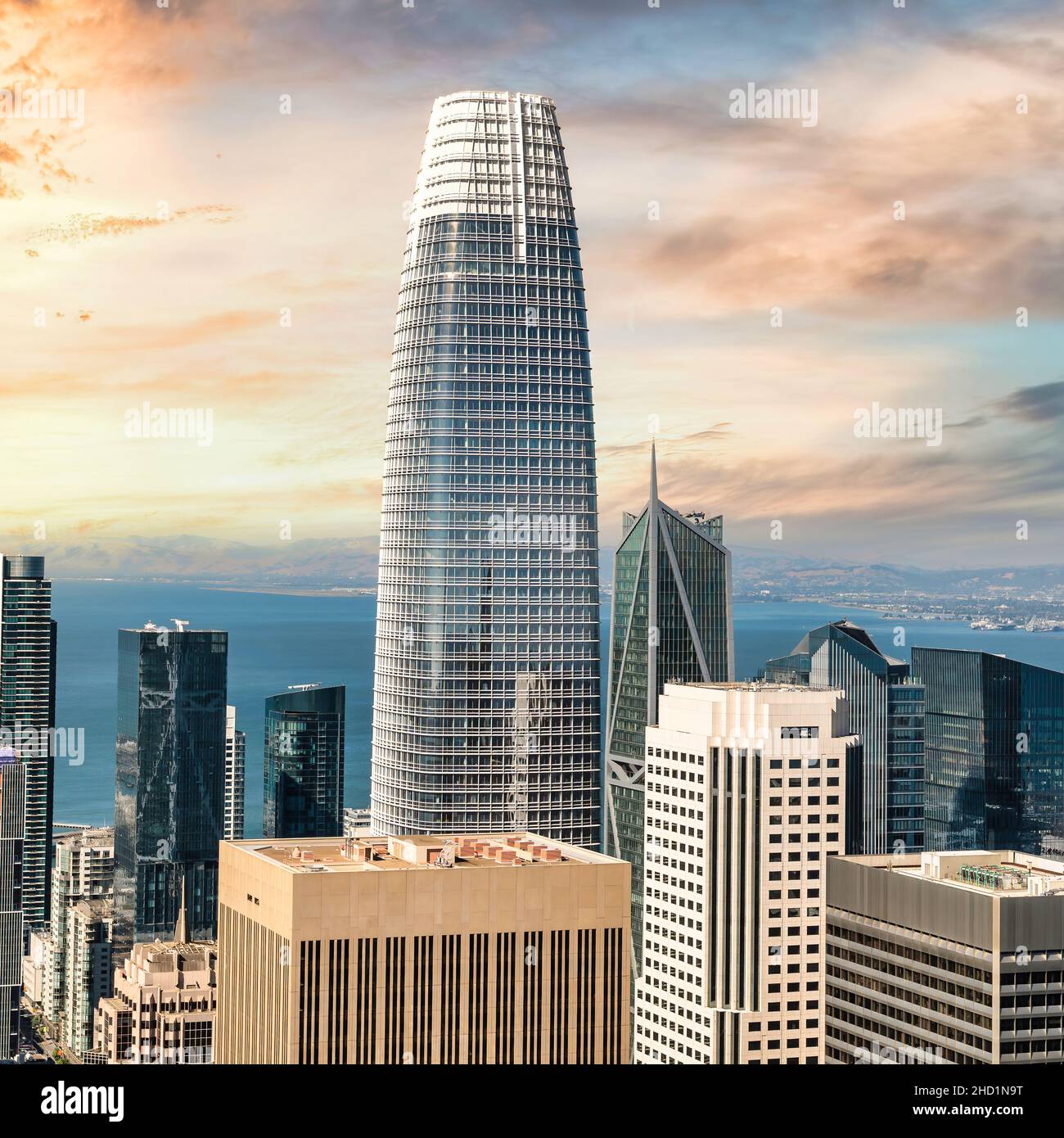 San Francisco, California, USA - August 2019: San Francisco cityscape ...