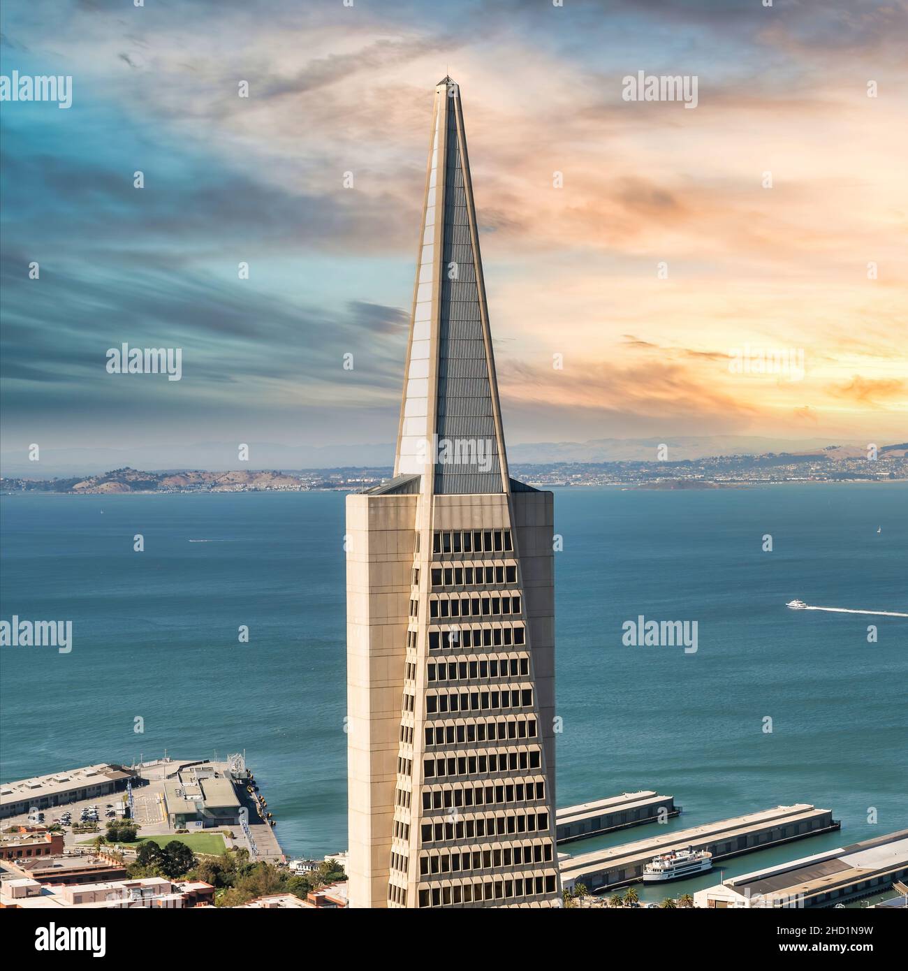 San Francisco, California, USA - August 2019: Transamerica Pyramid ...