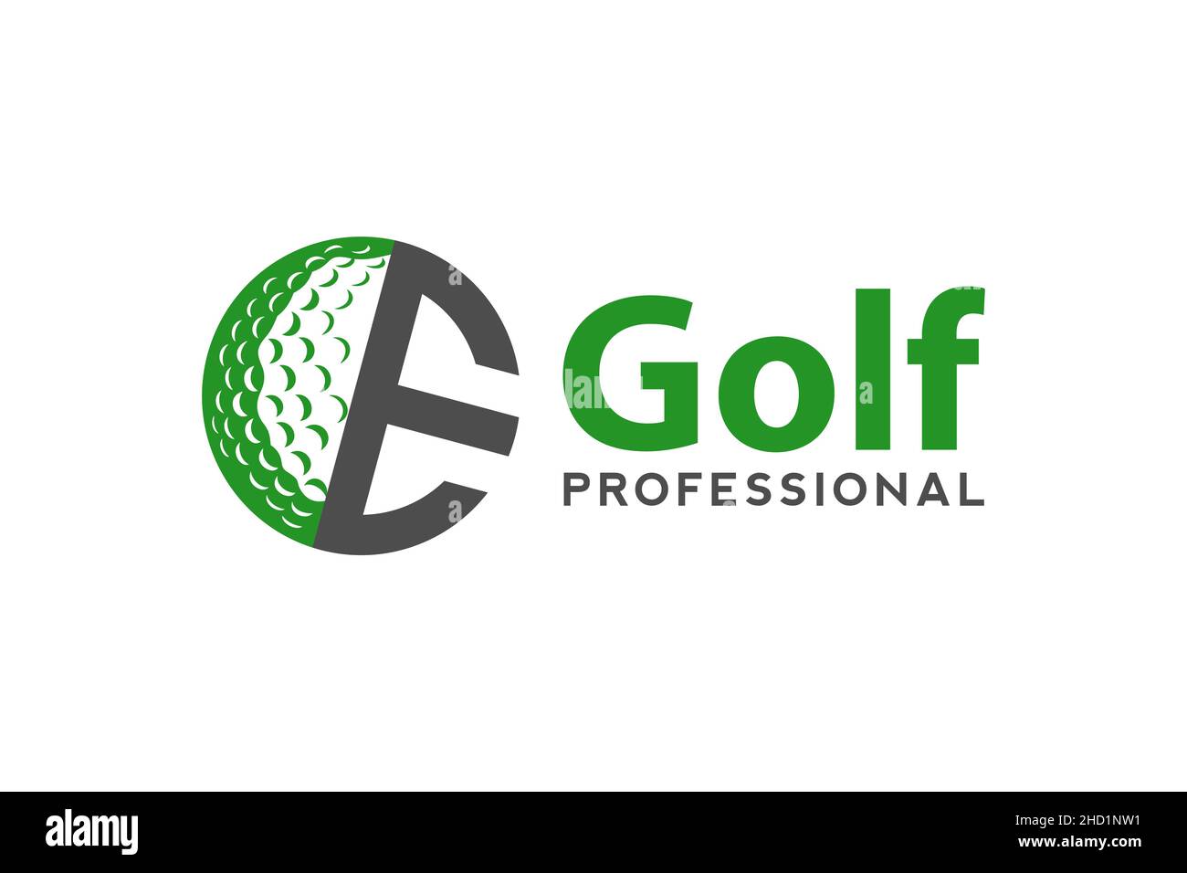 Letter E for Golf logo design vector template, Vector label of golf ...