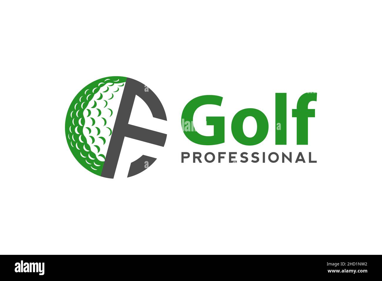 Letter F for Golf logo design vector template, Vector label of golf ...