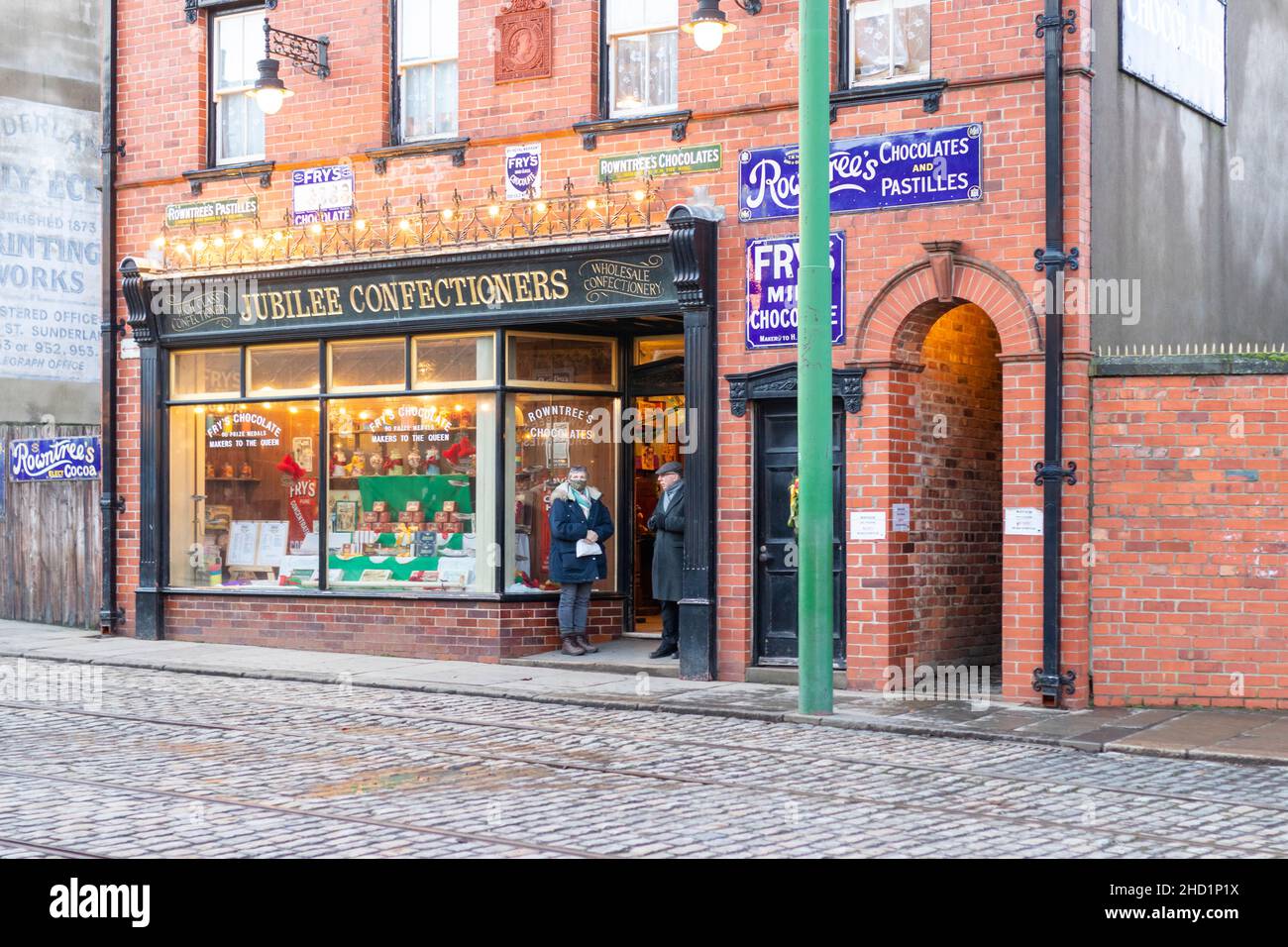 jubilee confectioners old fashioned sweet shop at Beamish Village Stock ...