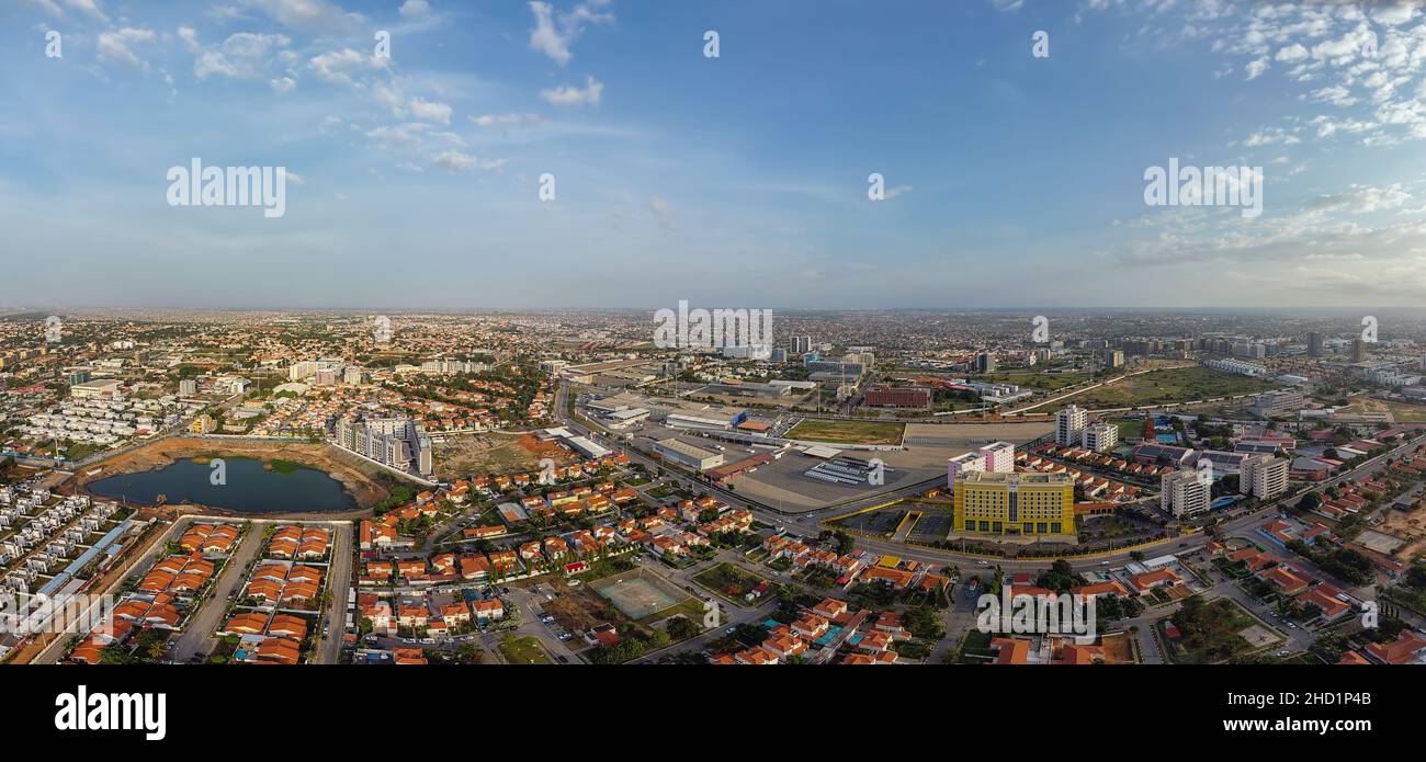 Talatona Angola - 12 24 2021: Aerial drone photography of Talatona city ...