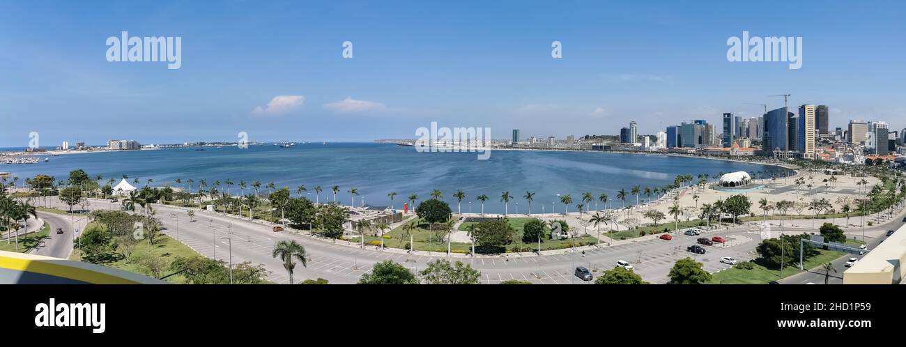Luanda Angola - 11 29 2021: Amazing panoramic aerial view of downtown ...