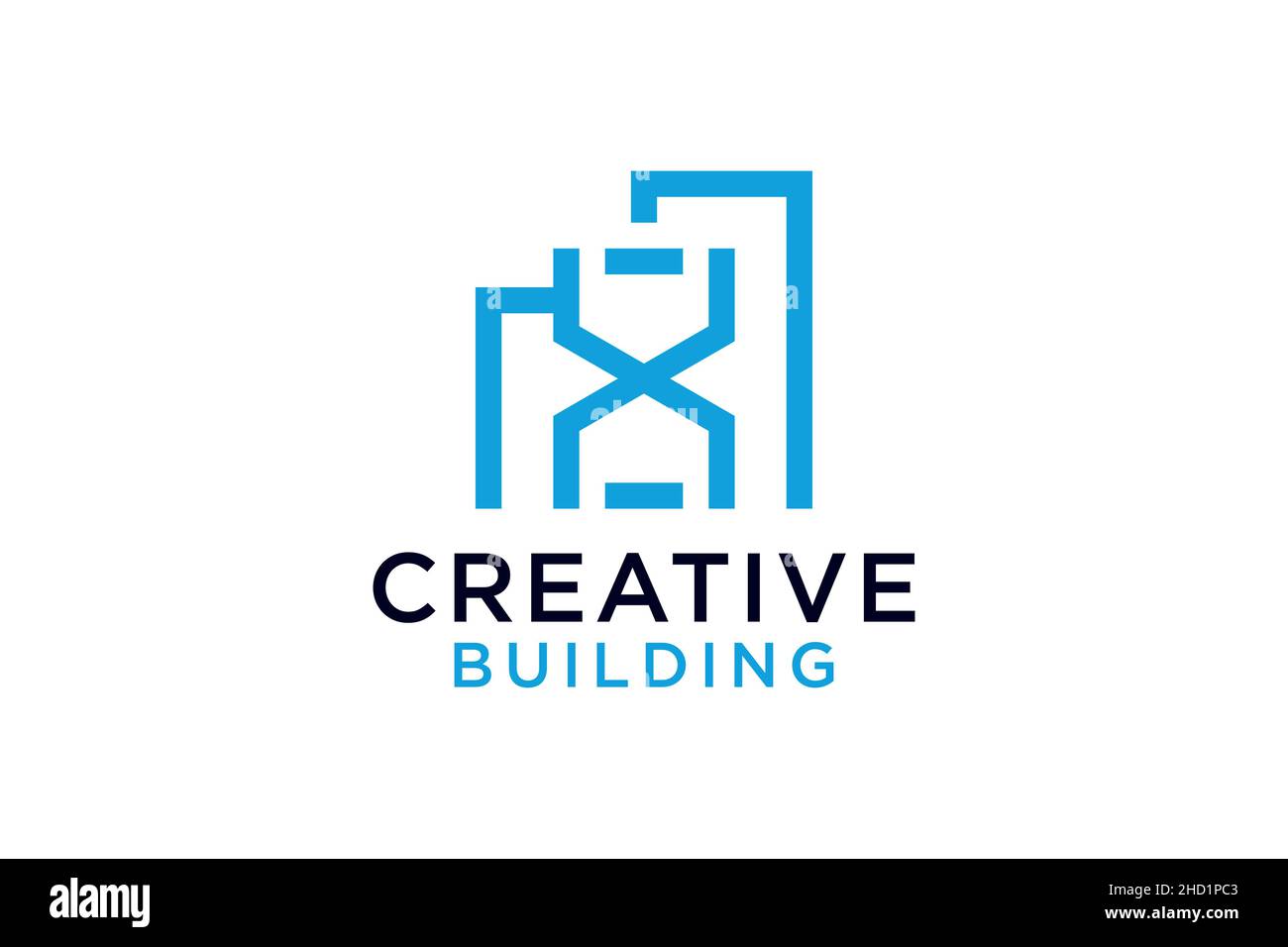 Letter X With Building For Construction Company Logo vector design ...