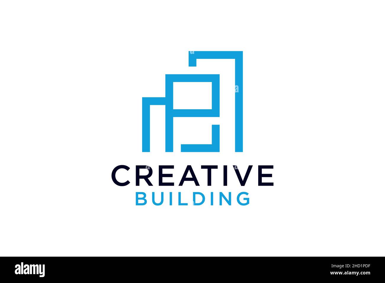 Letter P With Building For Construction Company Logo vector design ...
