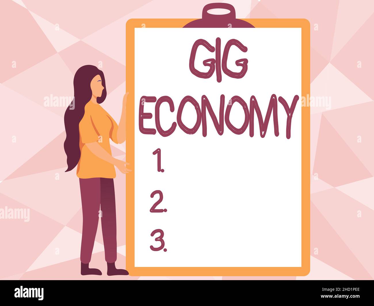 Text sign showing Gig Economy. Word Written on a market system ...