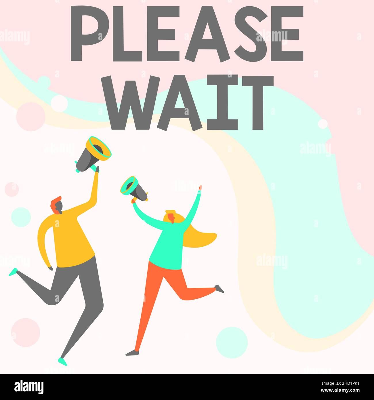 Writing displaying text Please Wait. Conceptual photo to pause any implemented action ...