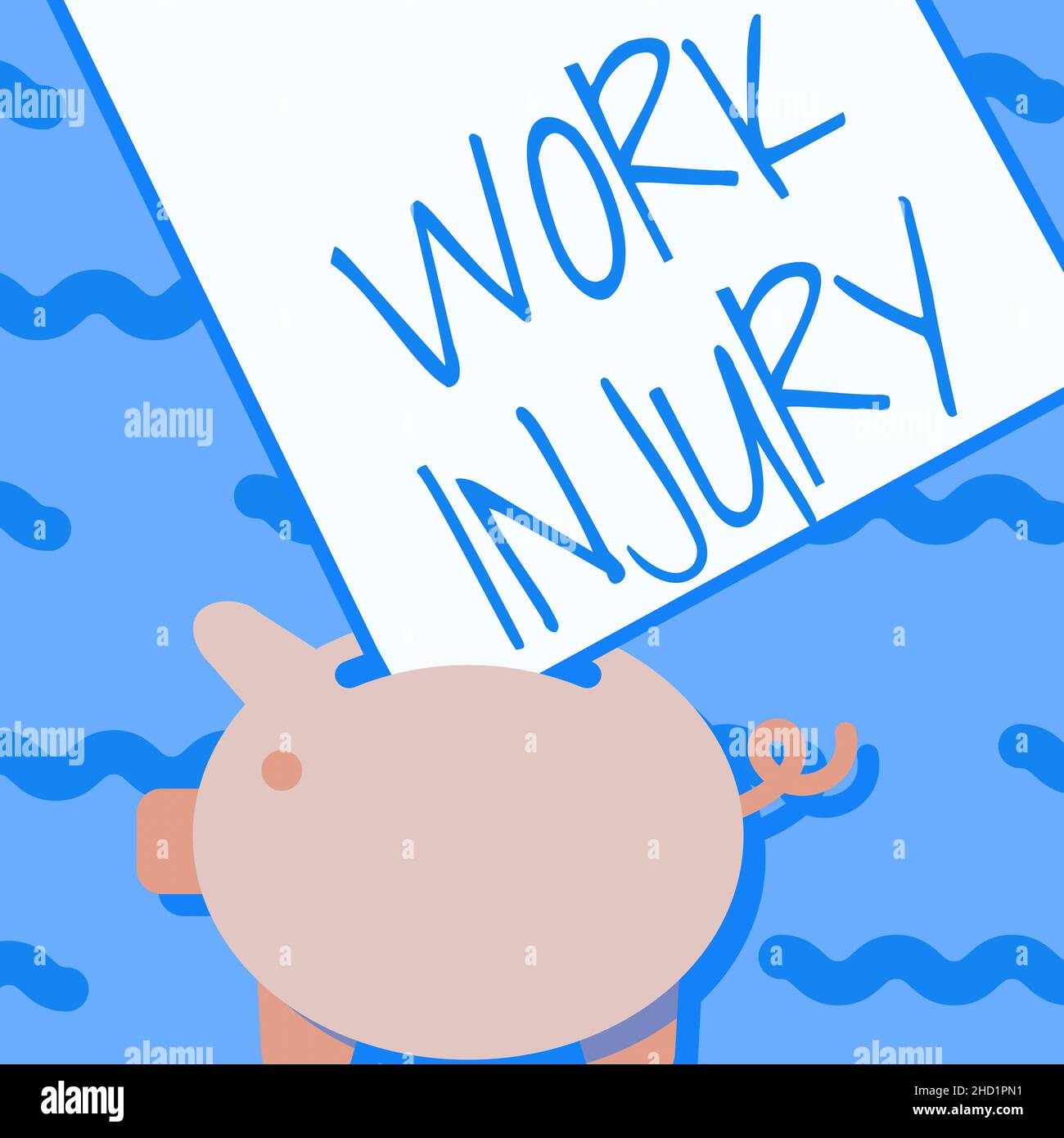 Hand writing sign Work Injury. Internet Concept an accident occurred as ...