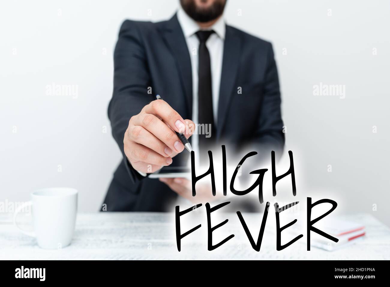 Conceptual caption High Fever. Concept meaning medical condition which ...