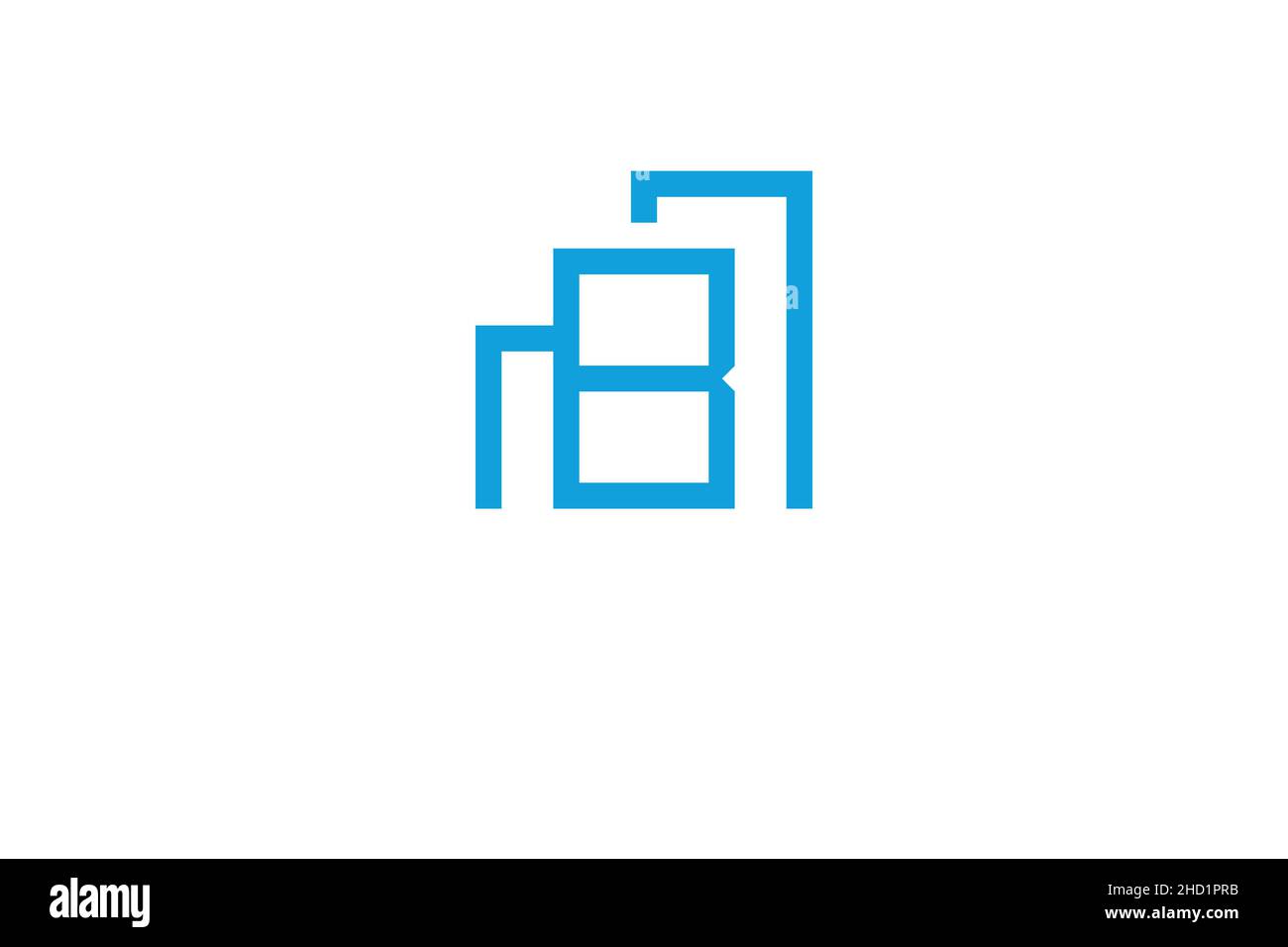 Letter B With Building For Construction Company Logo vector design ...