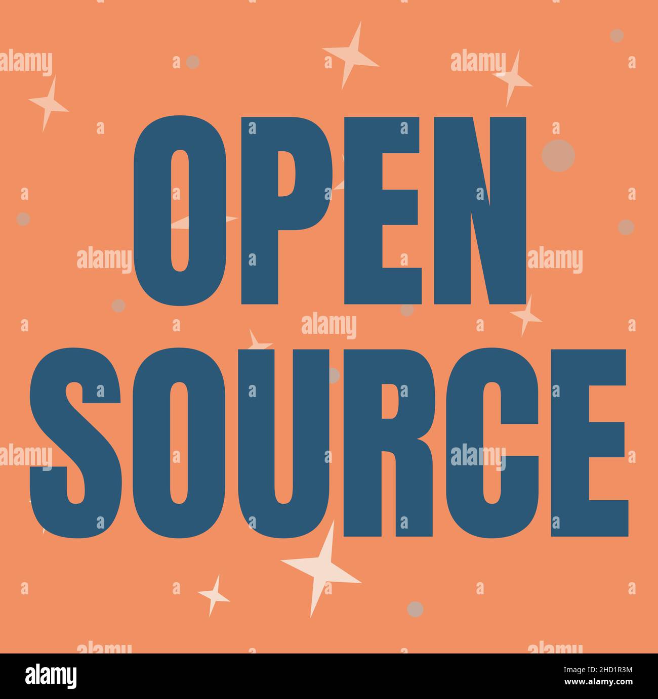 Conceptual caption Open Source. Business concept contains the source code that can be modified ...