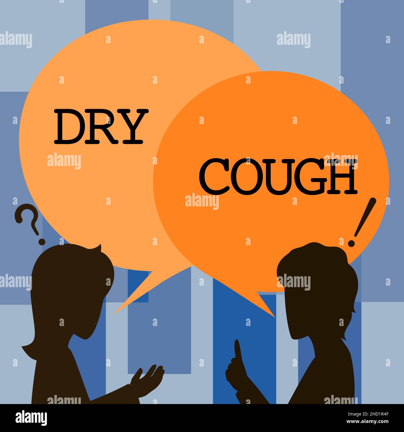Hand writing sign Dry Cough. Business concept cough that are not ...