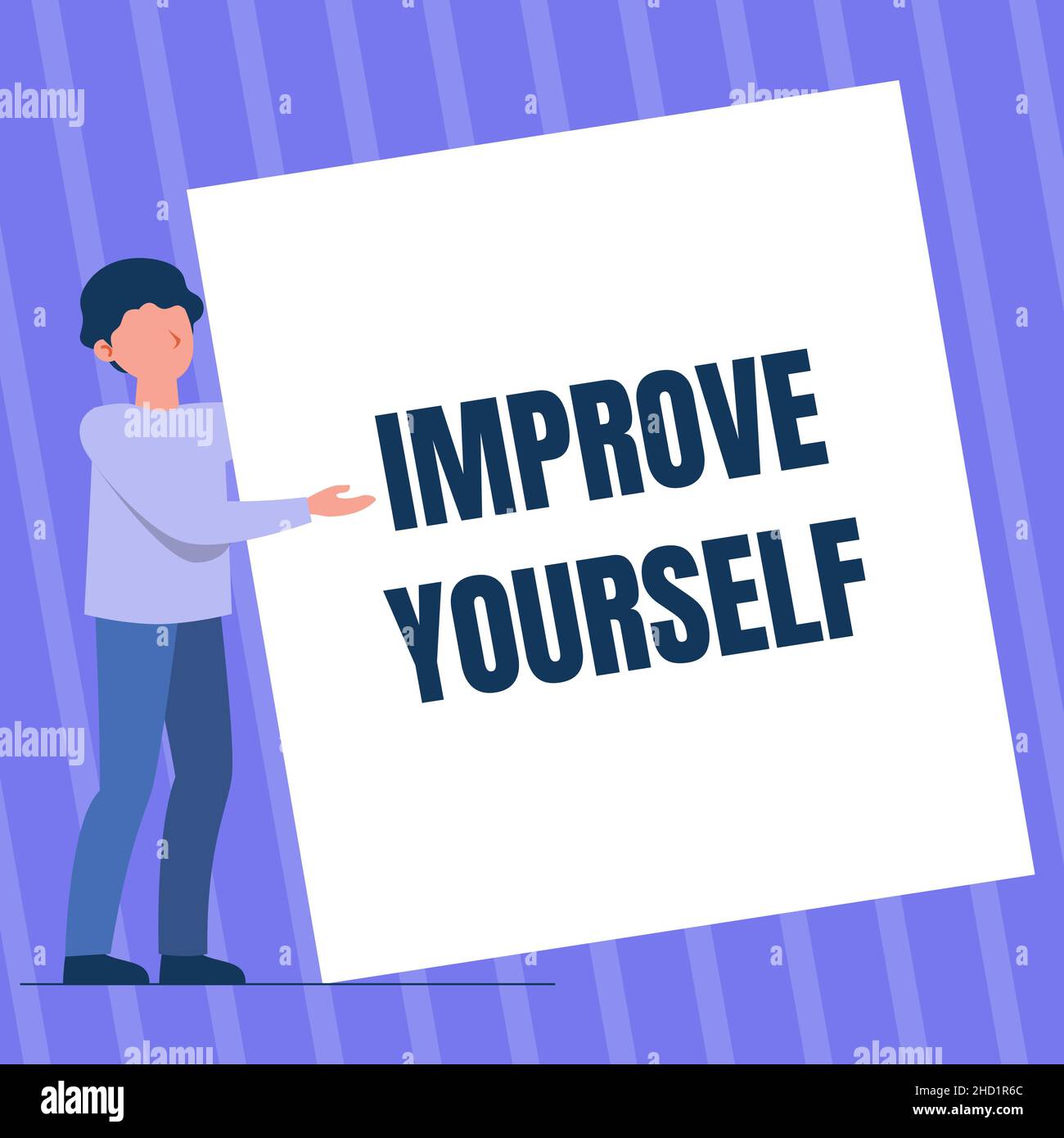 Text showing inspiration Improve Yourself. Word for to make your skills ...