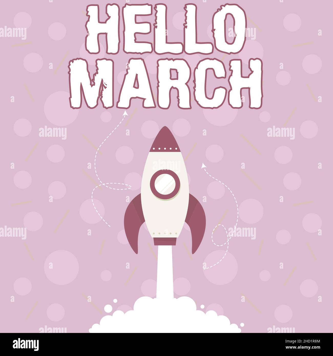 Hand writing sign Hello March. Word for a greeting expression used when ...
