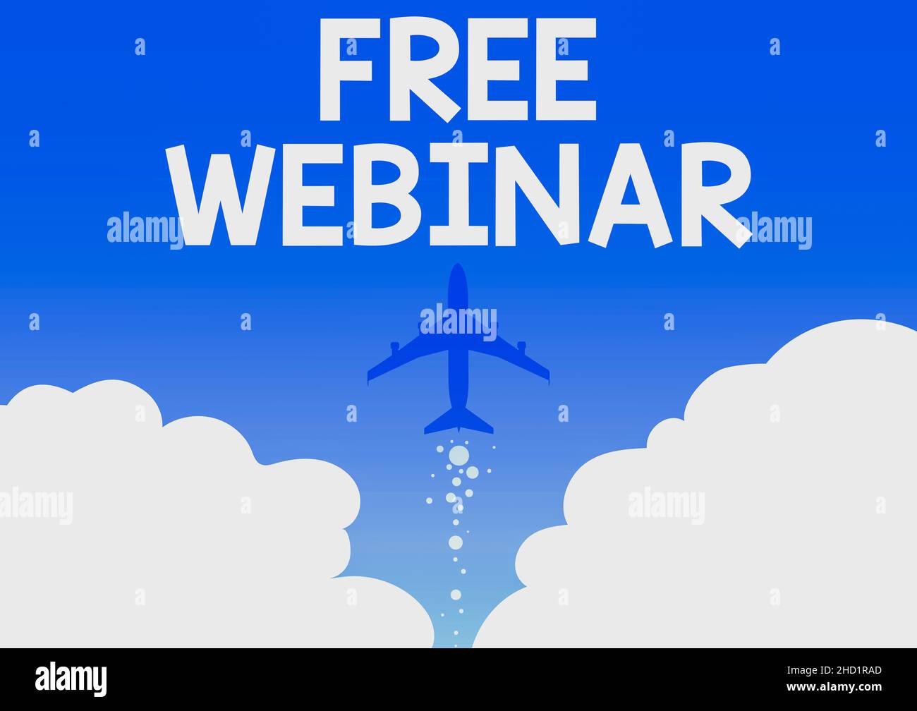 Text caption presenting Free Webinar. Business idea a free online ...