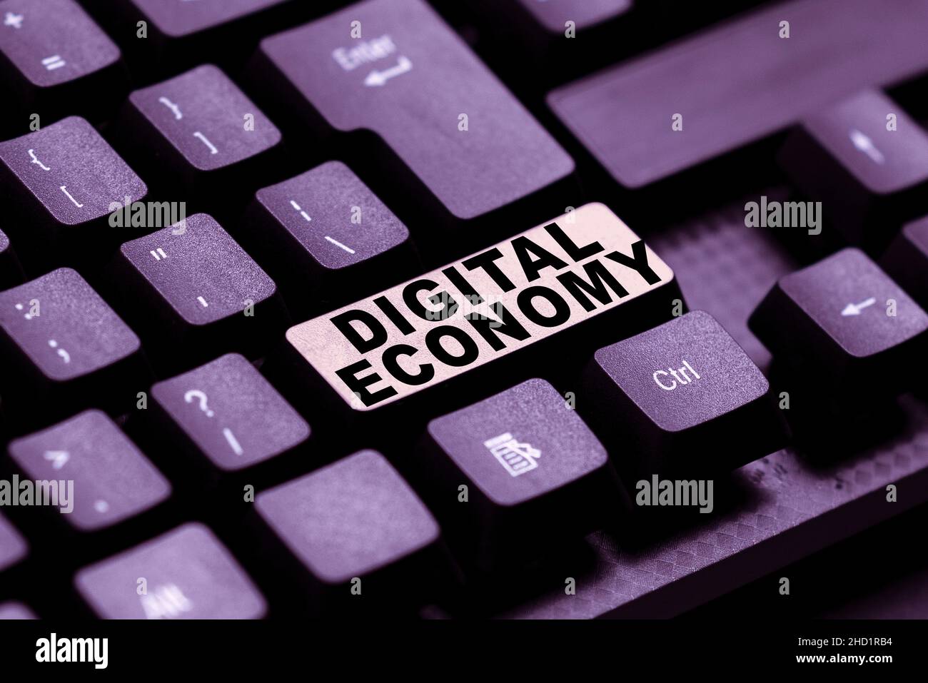 Sign displaying Digital Economy. Business idea advancement of economy ...