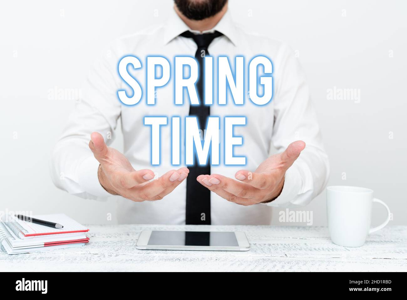 Text showing inspiration Spring Time. Business concept temperate season ...