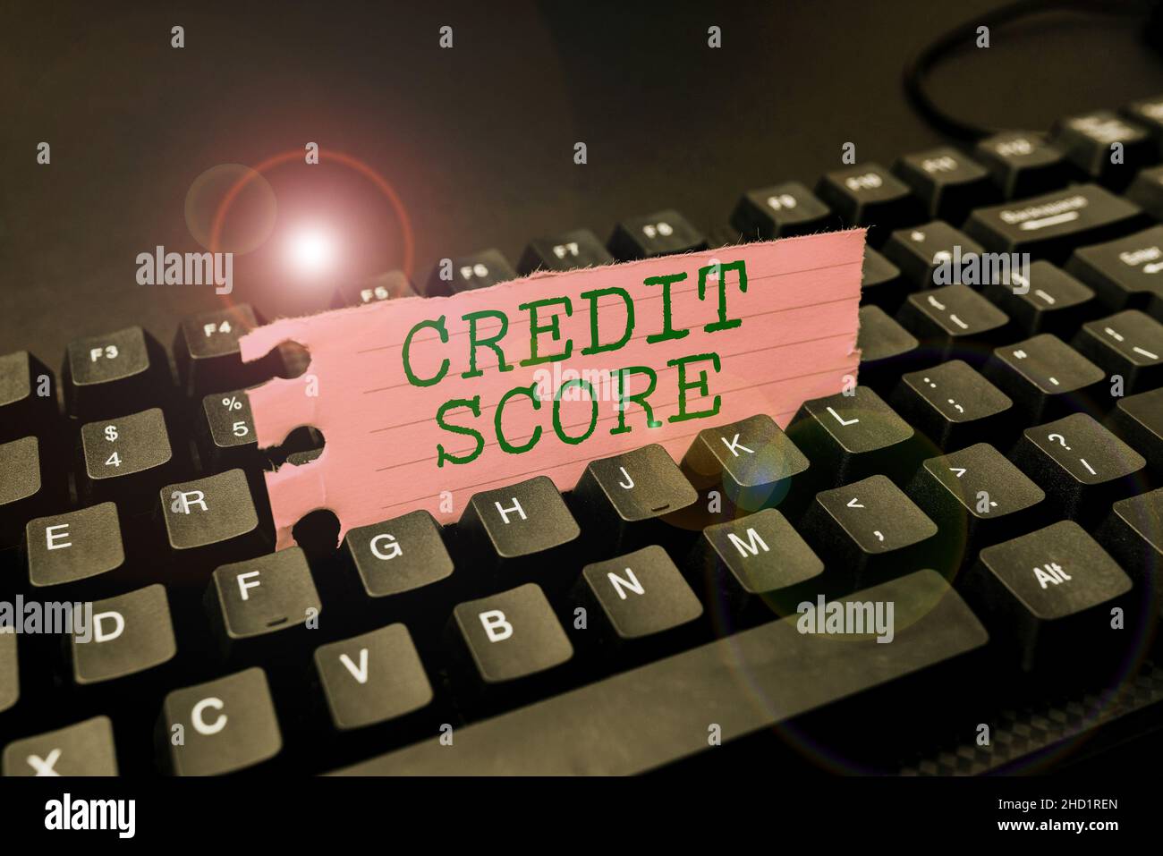 Hand writing sign Credit Score. Word for numerical expression that ...