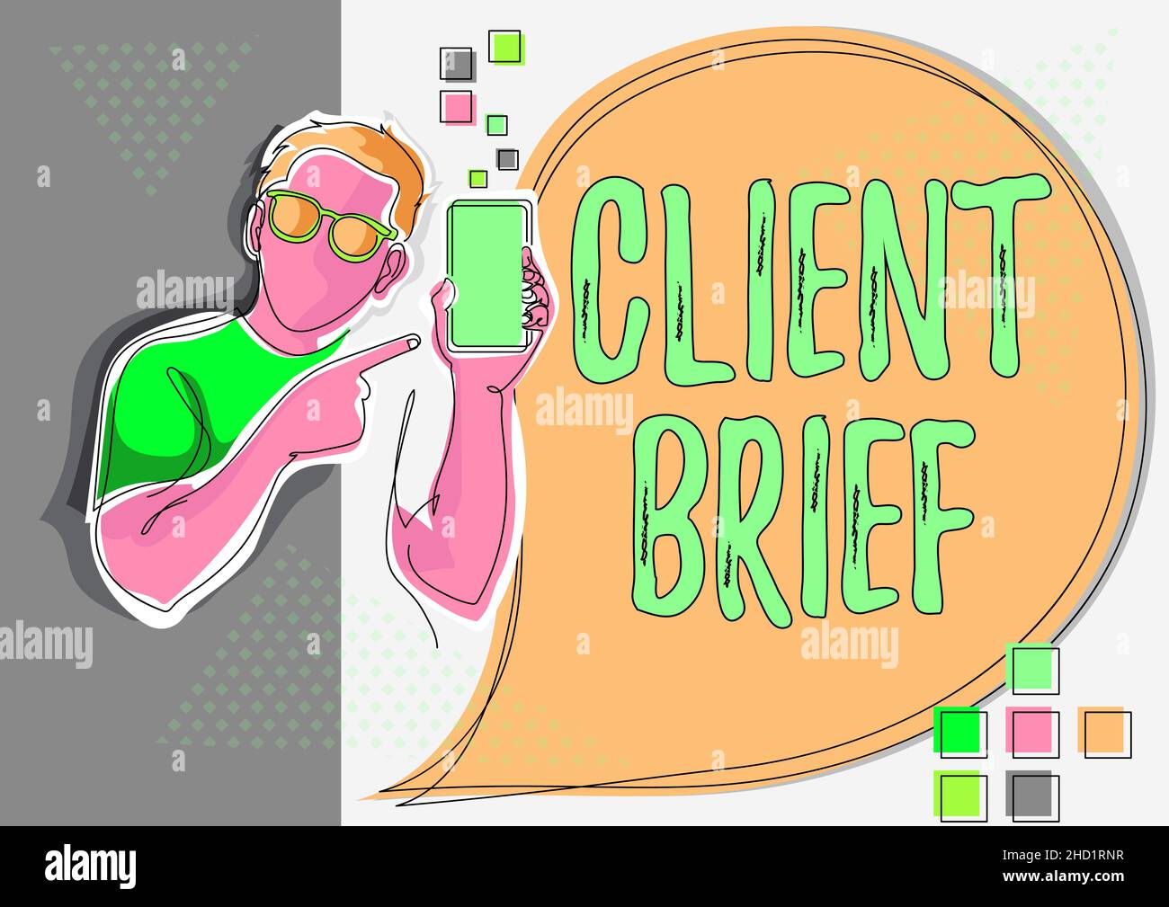 Writing displaying text Client Brief. Business approach the document ...