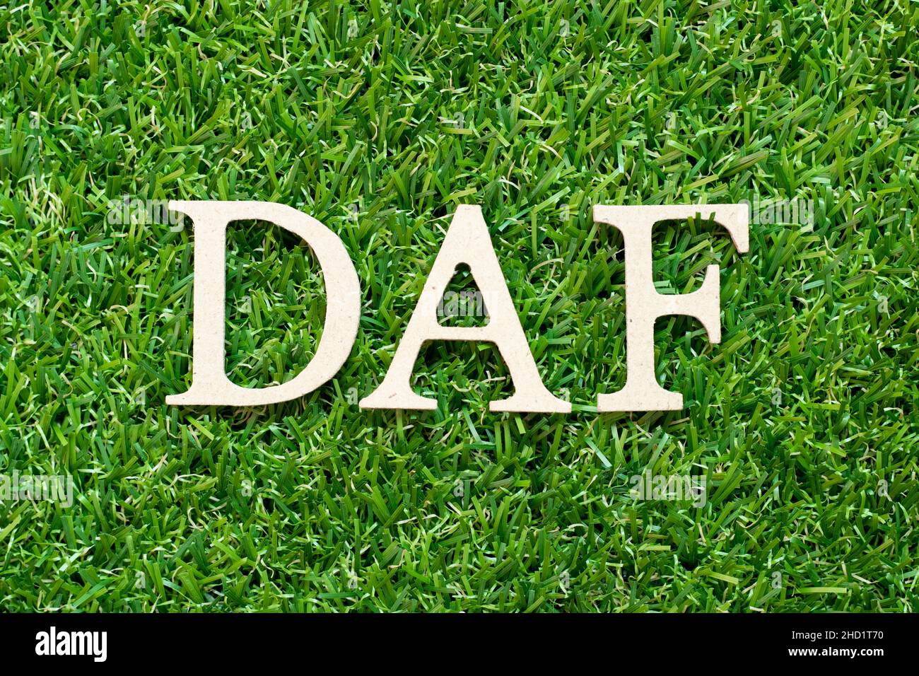 Alphabet letter in word DAF (Abbreviation of Delivered at frontier) on ...