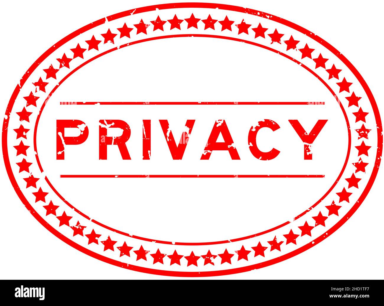 Grunge red privacy word oval rubber seal stamp on white background ...