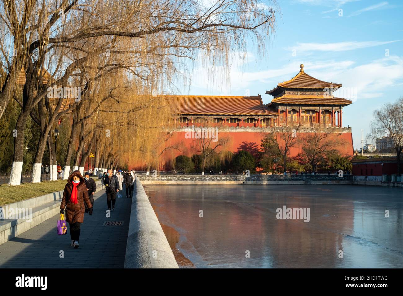 The Forbidden City and the Tongzi River （moat）in Beijing, China Stock ...