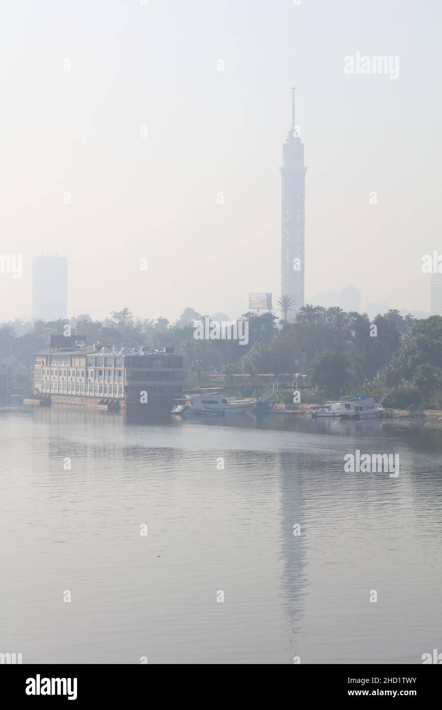 The nile river overcast weather Stock Photo - Alamy