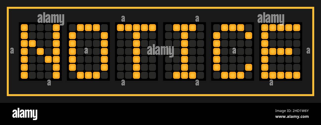 Orange color led in word notice on black background Stock Vector Image ...