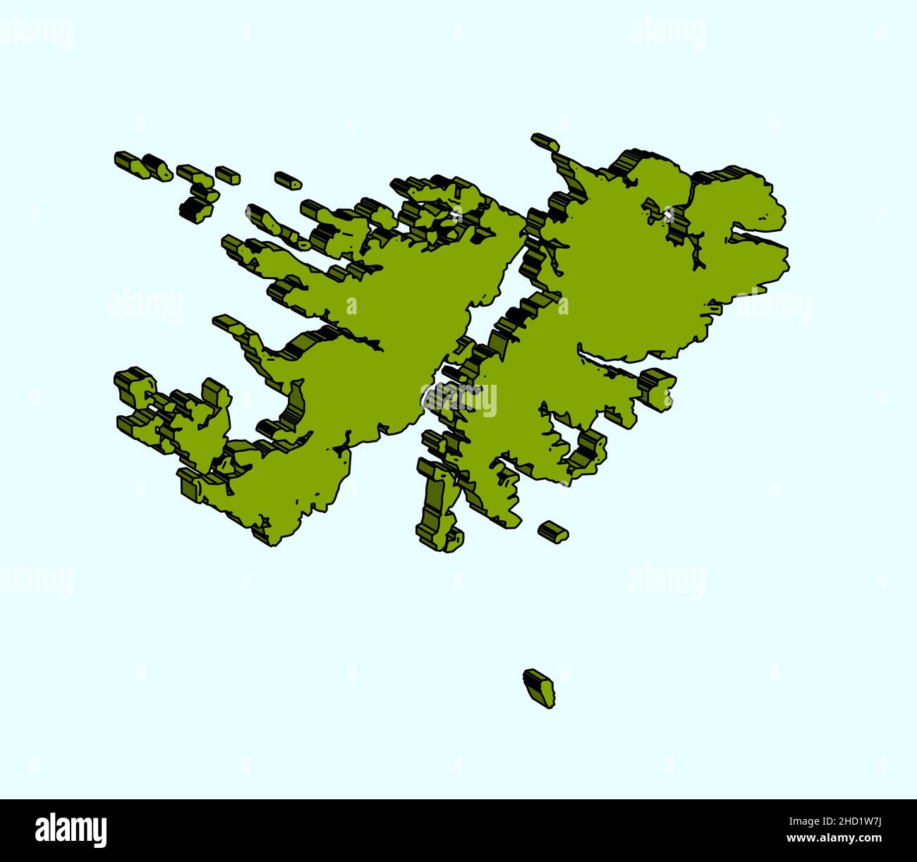 Outline Map Falkland Islands High Resolution Stock Photography and ...