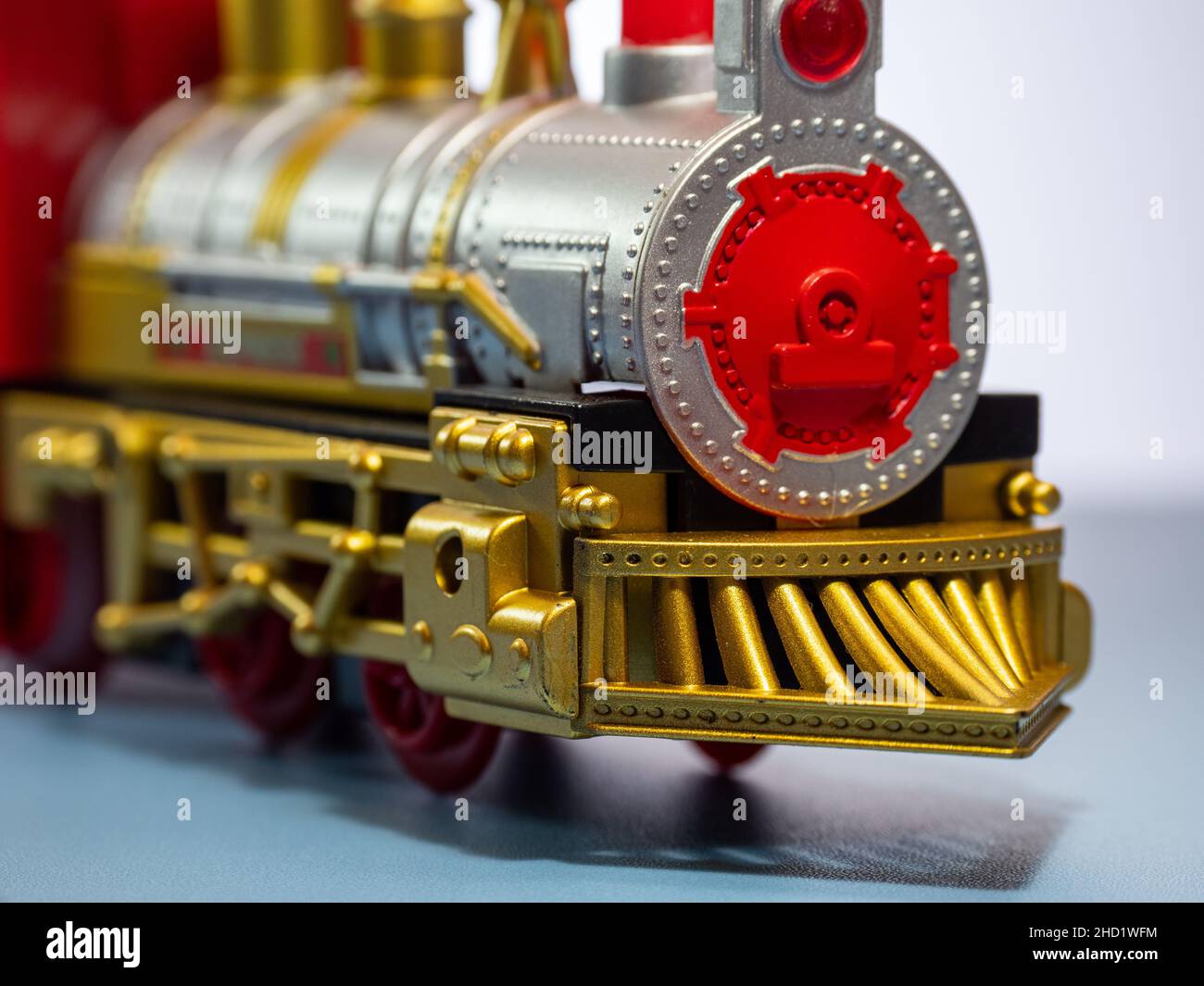 closeup of child's toy train white background Stock Photo - Alamy