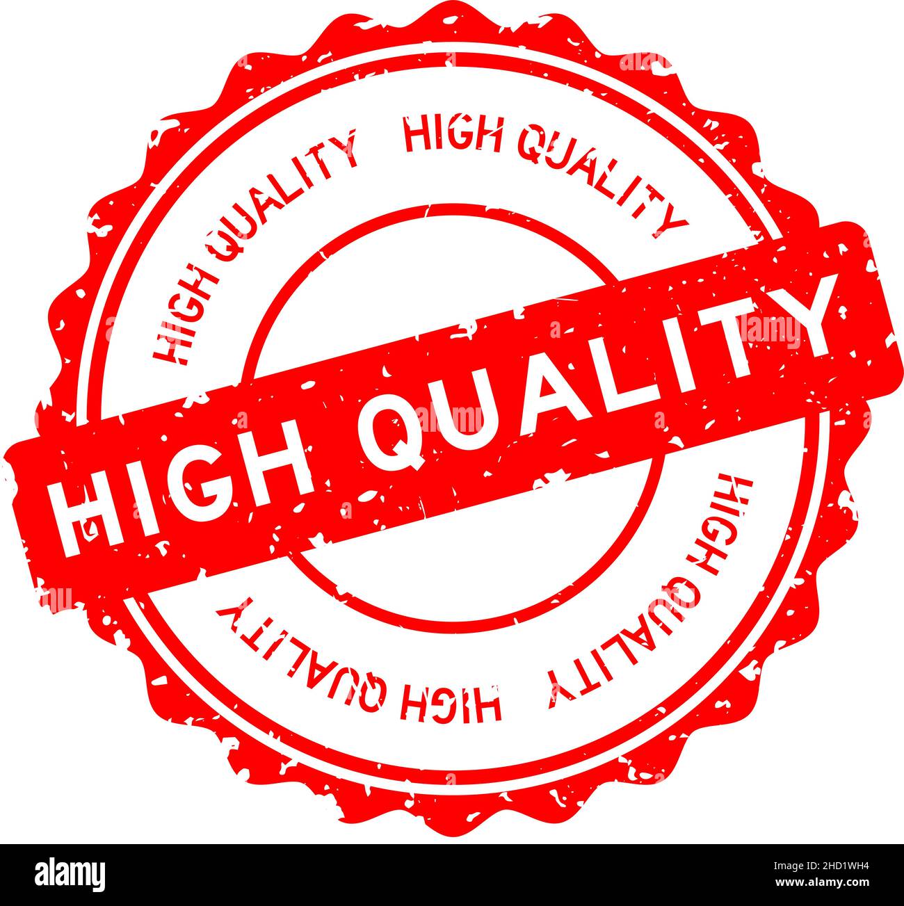 Grunge red high quality word round rubber seal stamp on white background Stock Vector Image ...