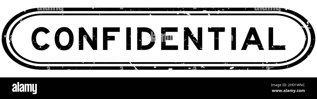 Grunge black confidential word rubber seal stamp on white background ...