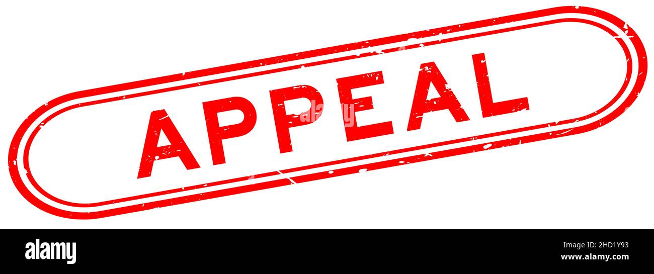 Grunge red appeal word rubber seal stamp on white background Stock ...