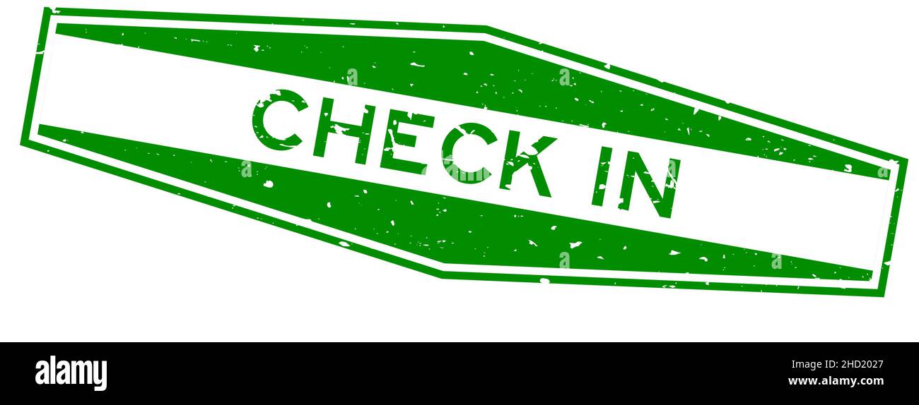 Grunge green check in word hexagon rubber seal stamp on white background Stock Vector Image ...