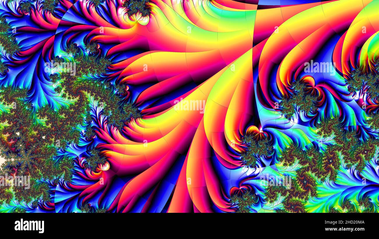Abstract Computer generated Fractal design. A fractal is a never-ending ...