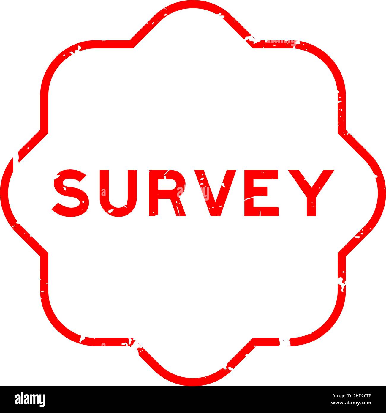 Grunge red survey word rubber seal stamp on white background Stock ...