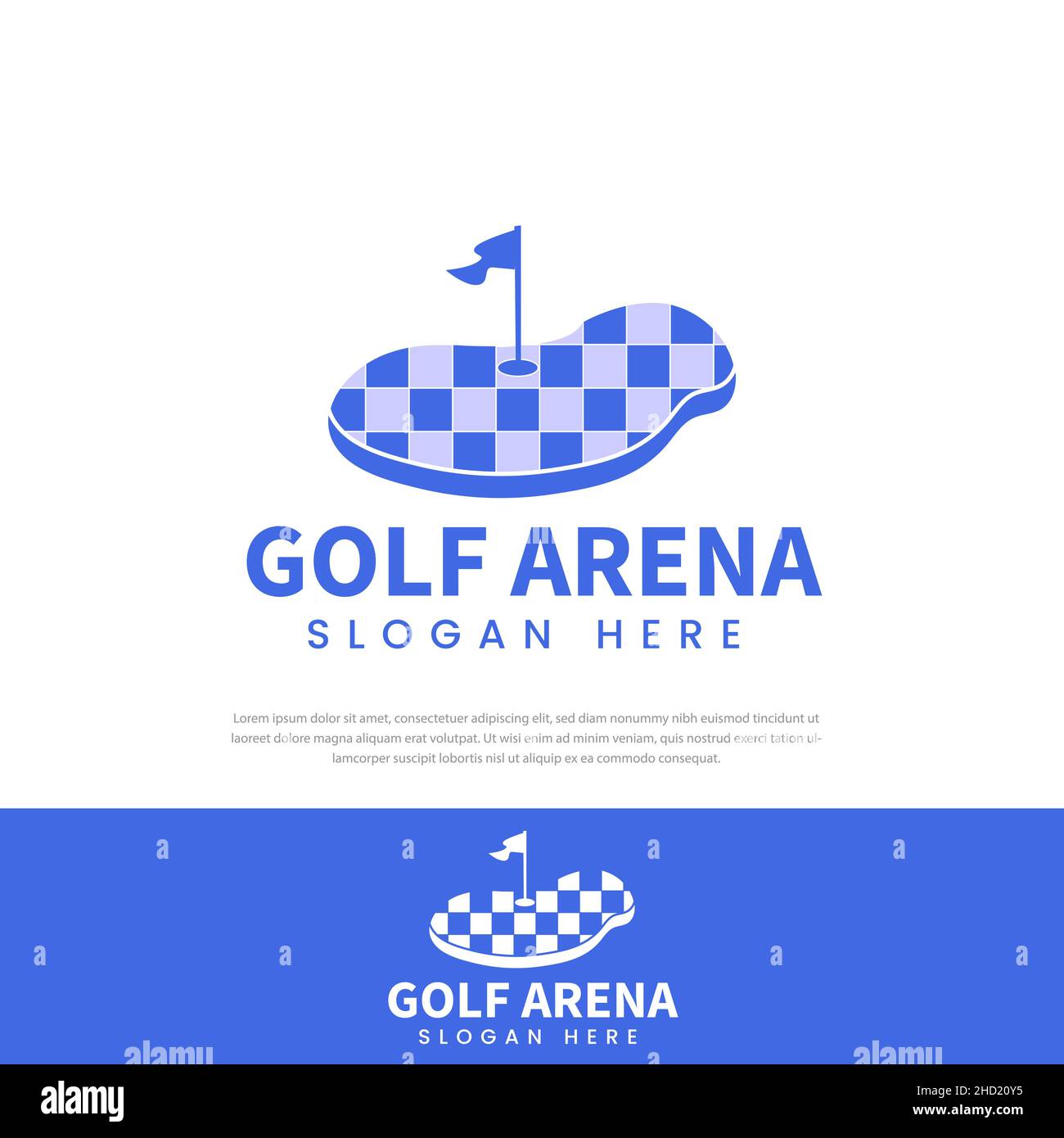 Golf arena logo, symbol, checkered map, icon, template Stock Vector ...