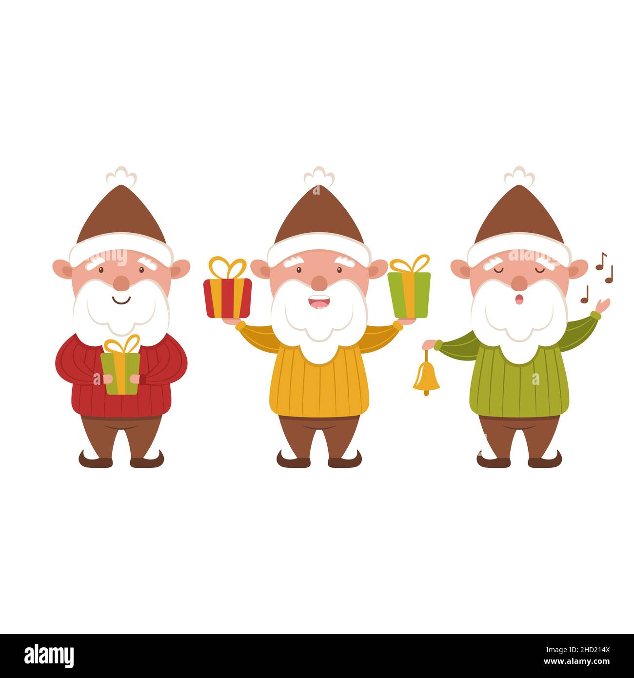 Santa gnomes Stock Vector Images - Alamy
