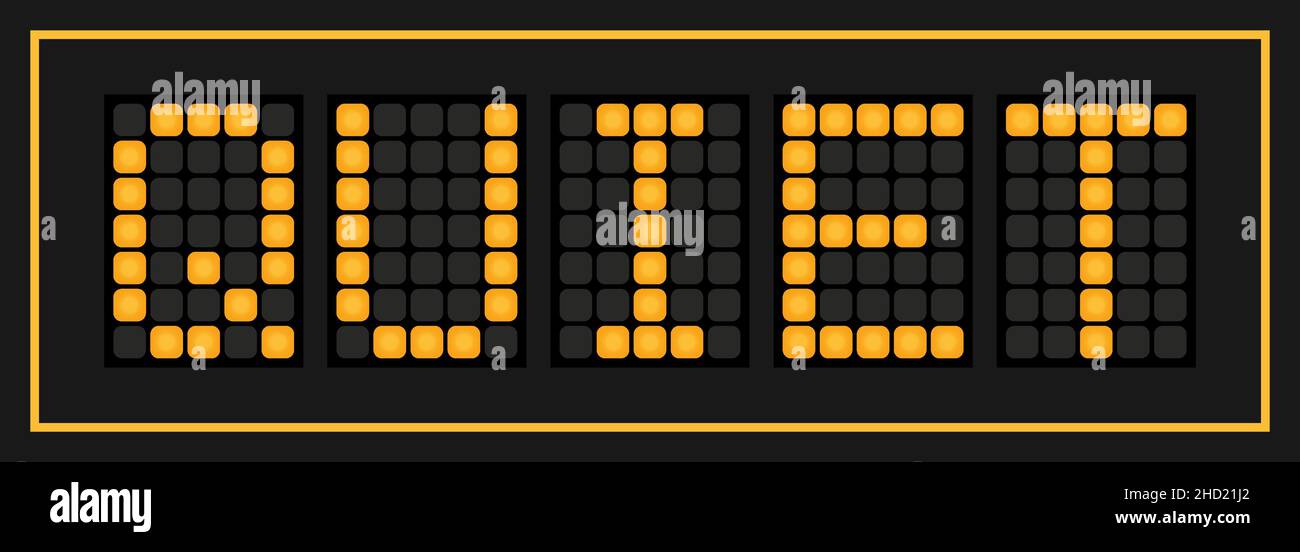 Orange color led in word quiet on black background Stock Vector Image ...