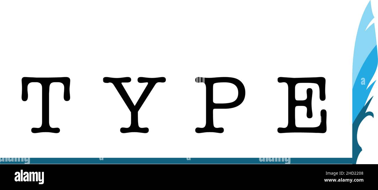 Flat letter mark design TYPE fur write logo design Stock Vector Image ...