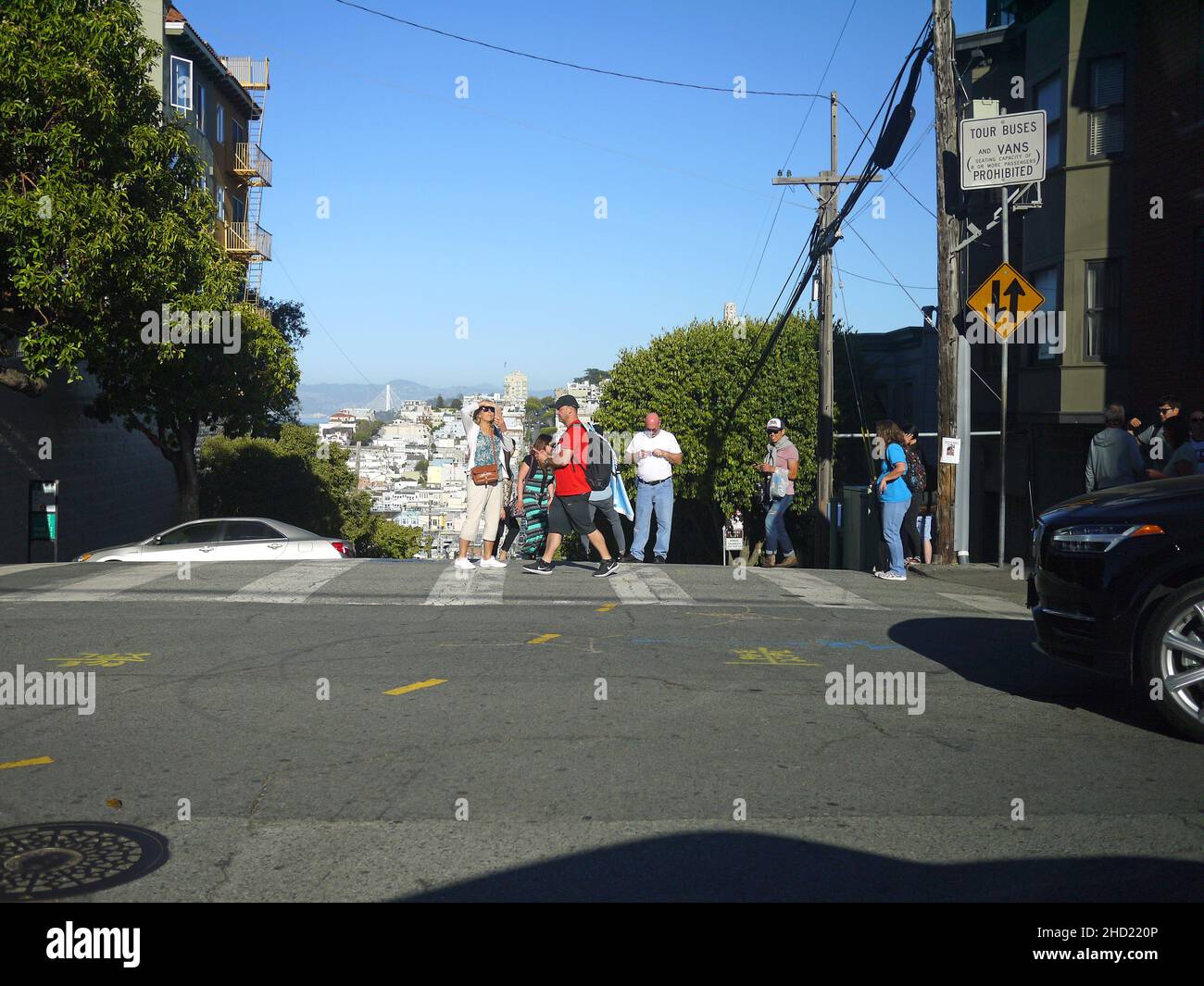 Long street in San Francisco Stock Photo - Alamy