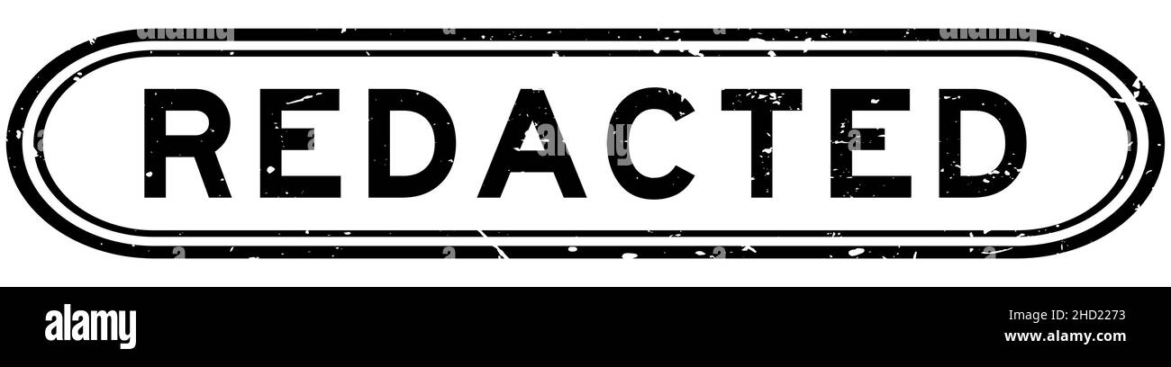 Grunge black redacted word rubber seal stamp on white background Stock ...