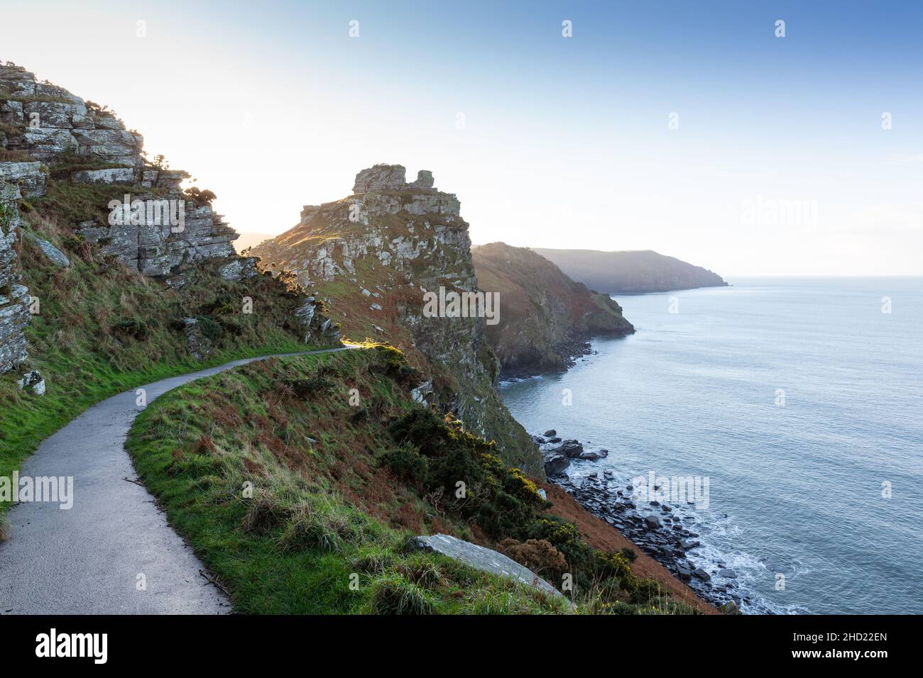 South West Coast Path, Valley of the Rocks, Exmoor National Park, North ...