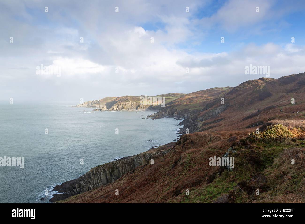 View of Rockham Bay to Bull Point, South West Coast Path, North Devon ...