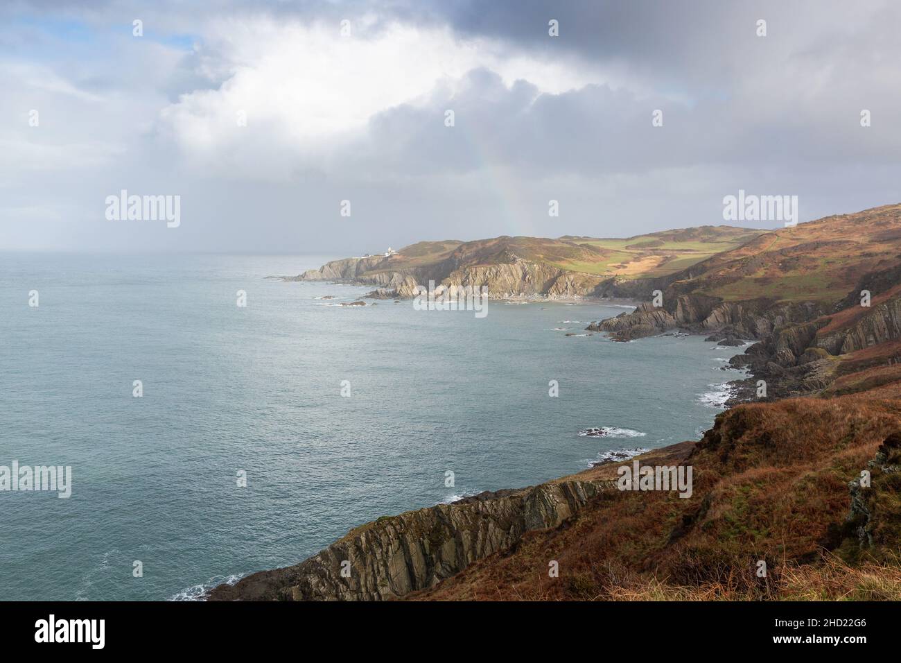 View of Rockham Bay to Bull Point, South West Coast Path, North Devon ...