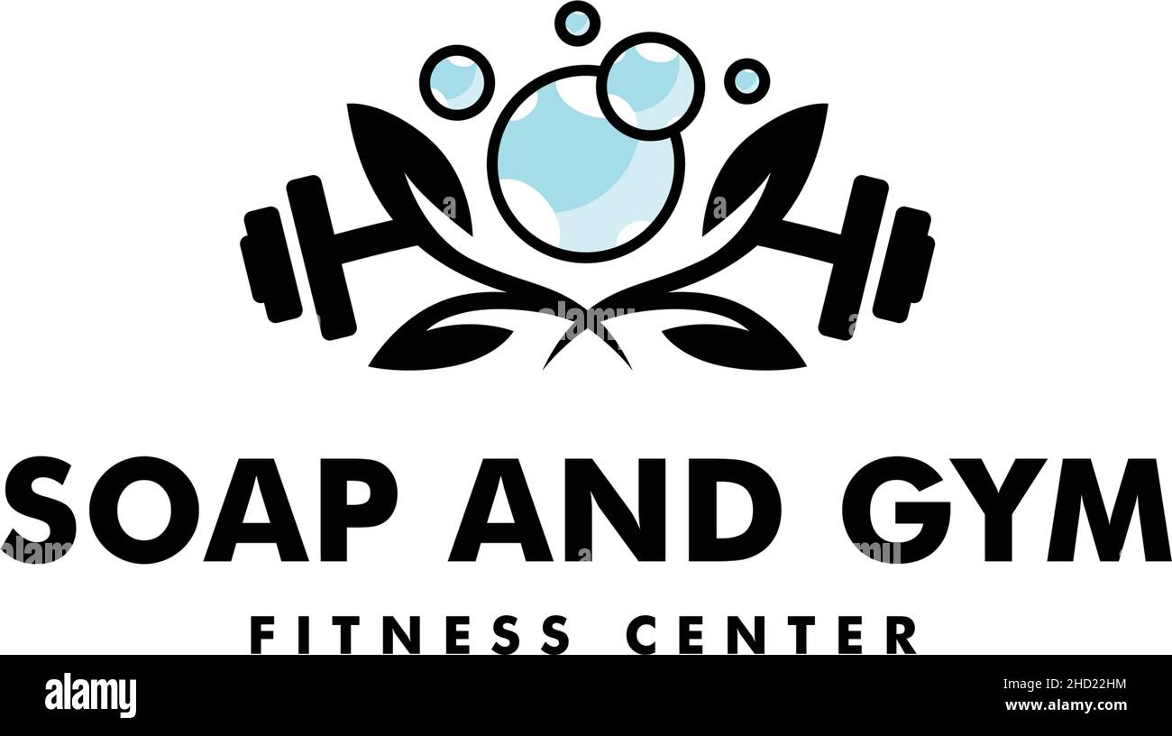 Modern design SOAP AND GYM fresh wash logo design Stock Vector Image ...