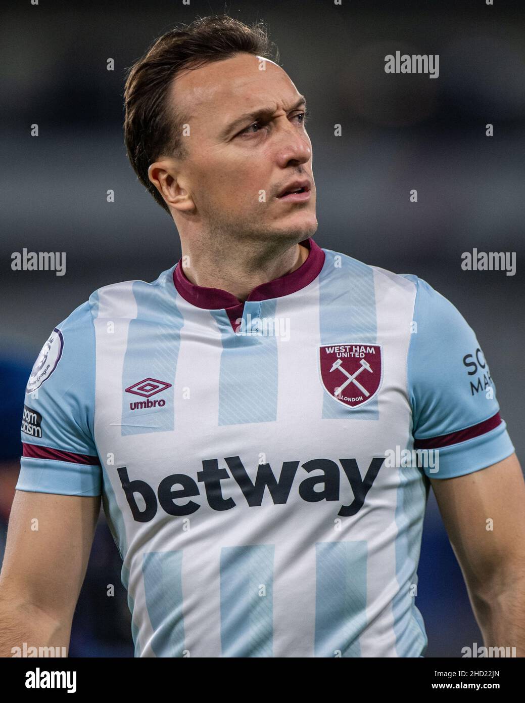 LONDON, ENGLAND - JANUARY 01: Mark Noble of WHU during the Premier ...